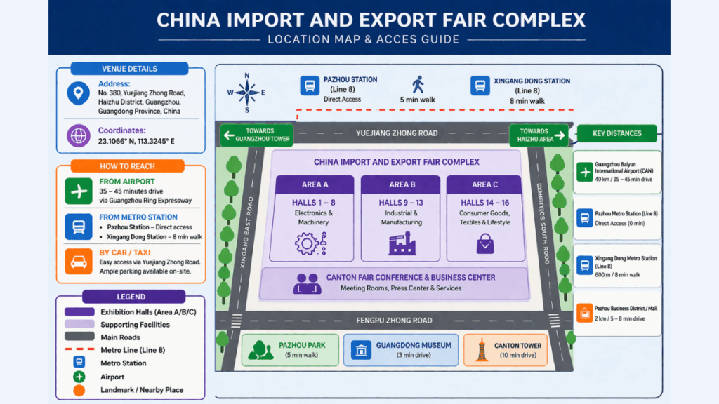 China Import And Export Fair Complex Complete Venue Guide 2026